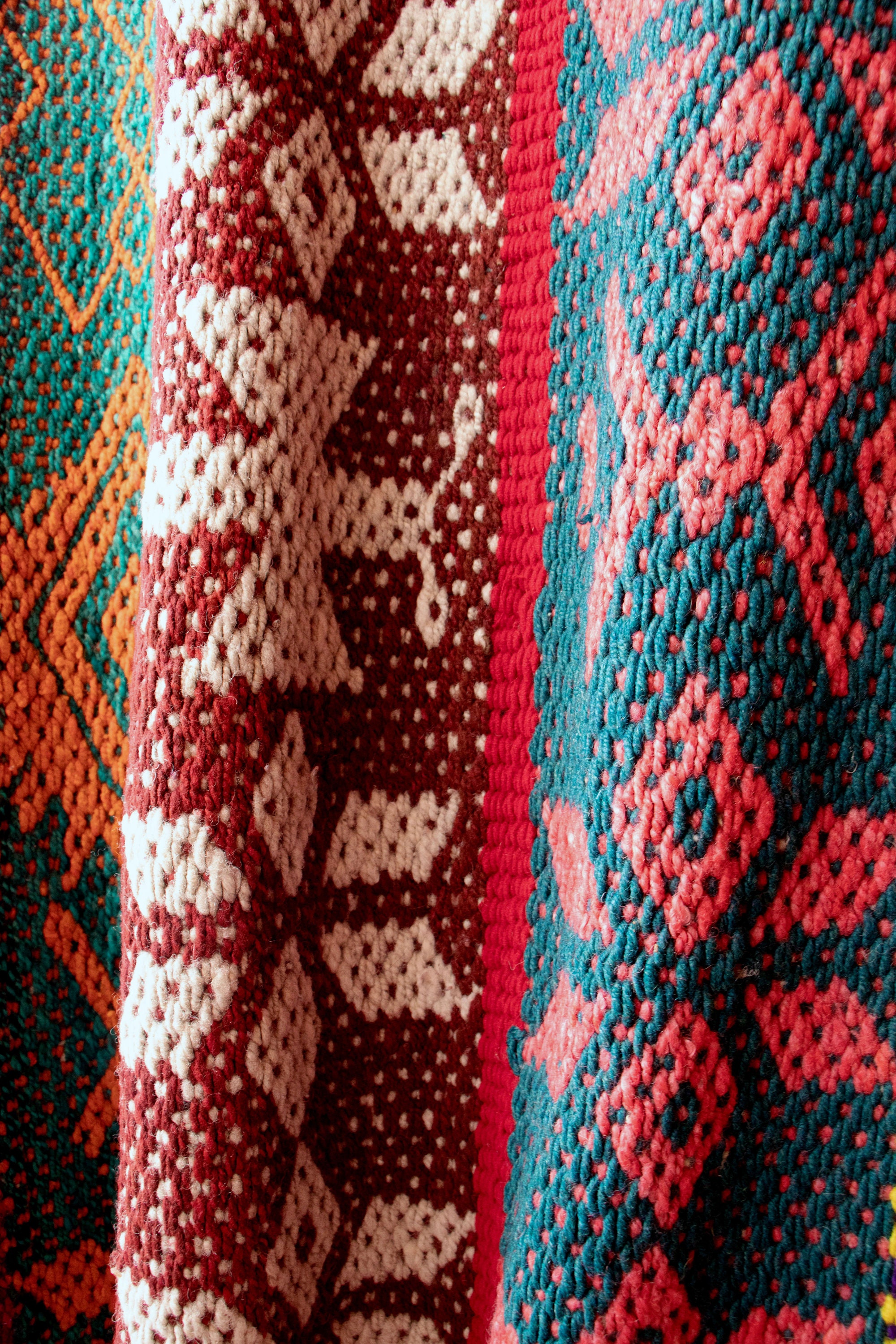 PERUVIAN Colorful RUG / Blanket/ Natural Colors/frazada/ - Etsy