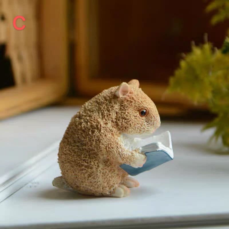 Miniature Creative Little Hamster Animal Statue Micro Landscape ...