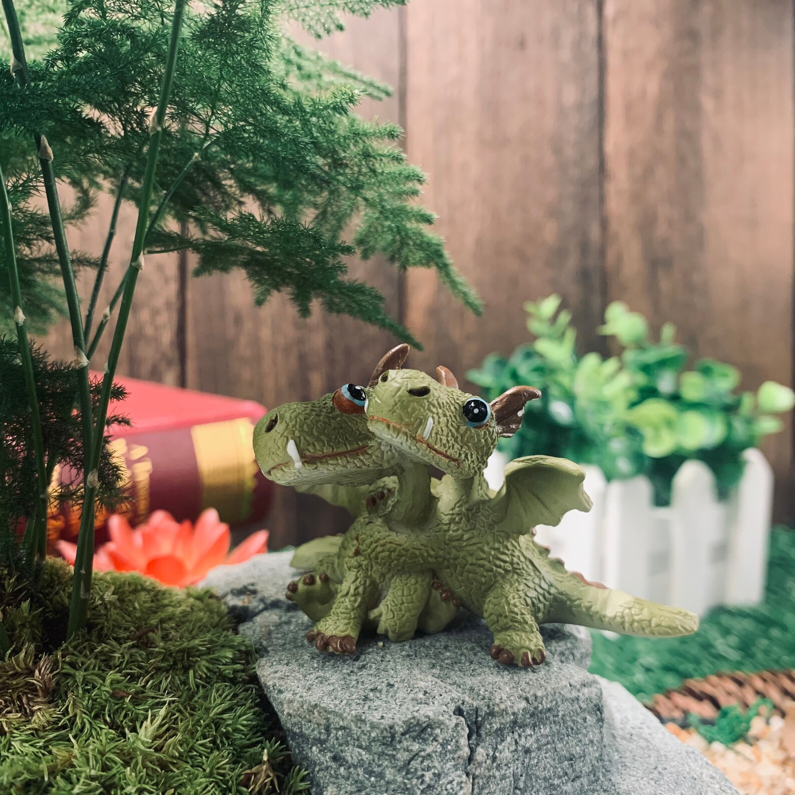 Miniature Cuddling Baby Dragon Animal Statue Micro Landscape - Etsy