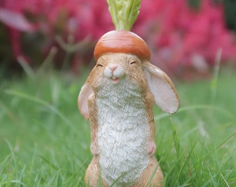 Miniature Garden Cute Bunny Animal Statues Micro Landscape - Etsy