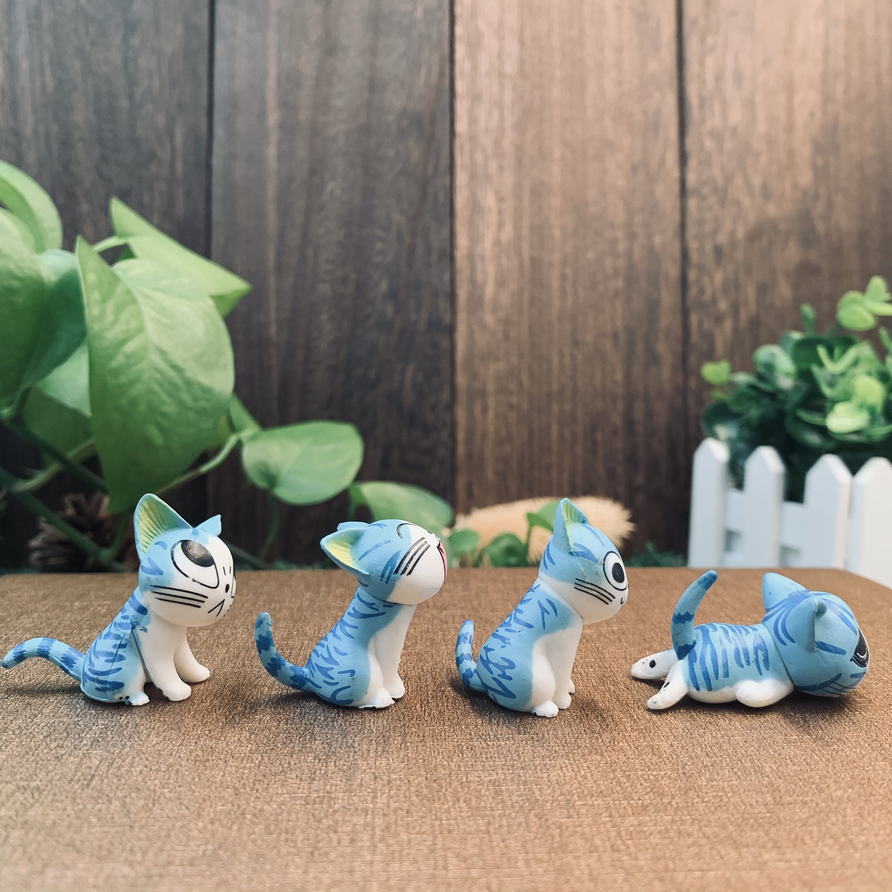 Set of Nine Miniature Cute Little Cats Miniature Decoration Dollhouse ...