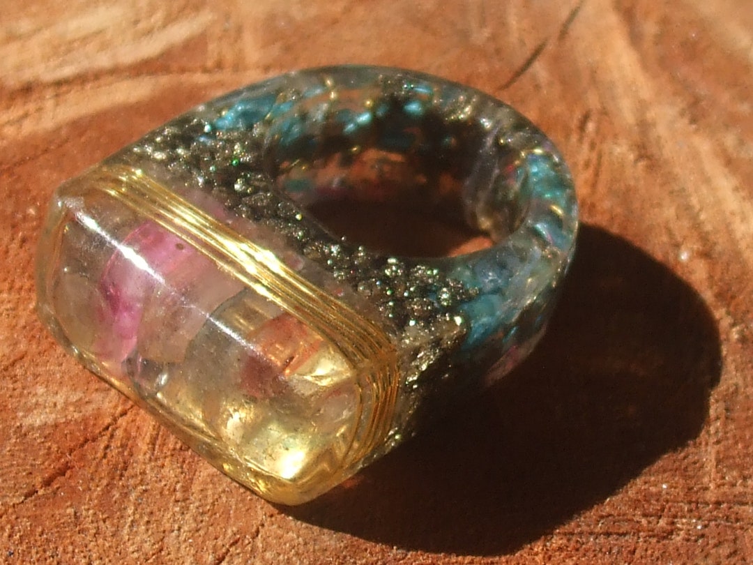 Orgone/orgonite Crystal Power Ring 078 - Etsy
