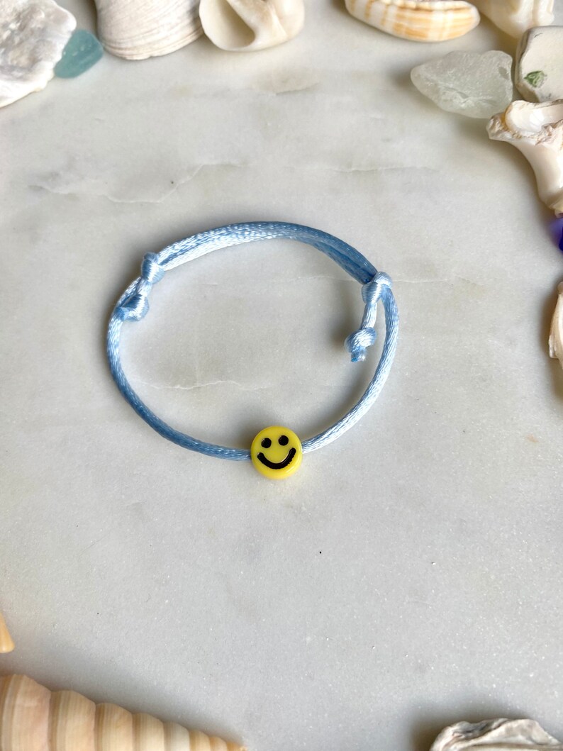 Smiley Face Satin Bracelet Smiley Face Bracelet Emoji Satin Bracelet ...