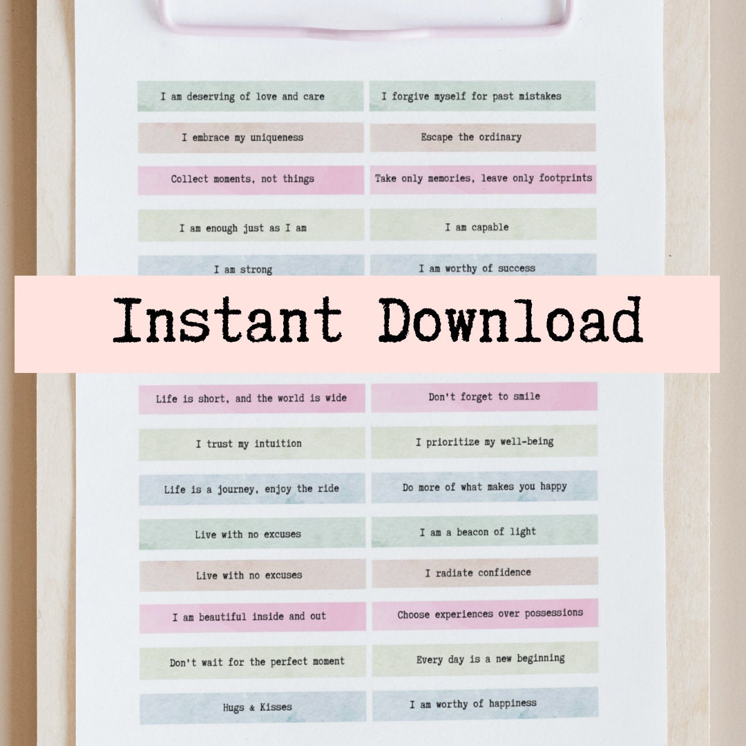 Journal Words, Inspirational Quotes, Typewriter Printable Labels ...