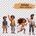 18 Black Kids Bundle, Little Black Girl PNG, Little Black Boy PNG ...