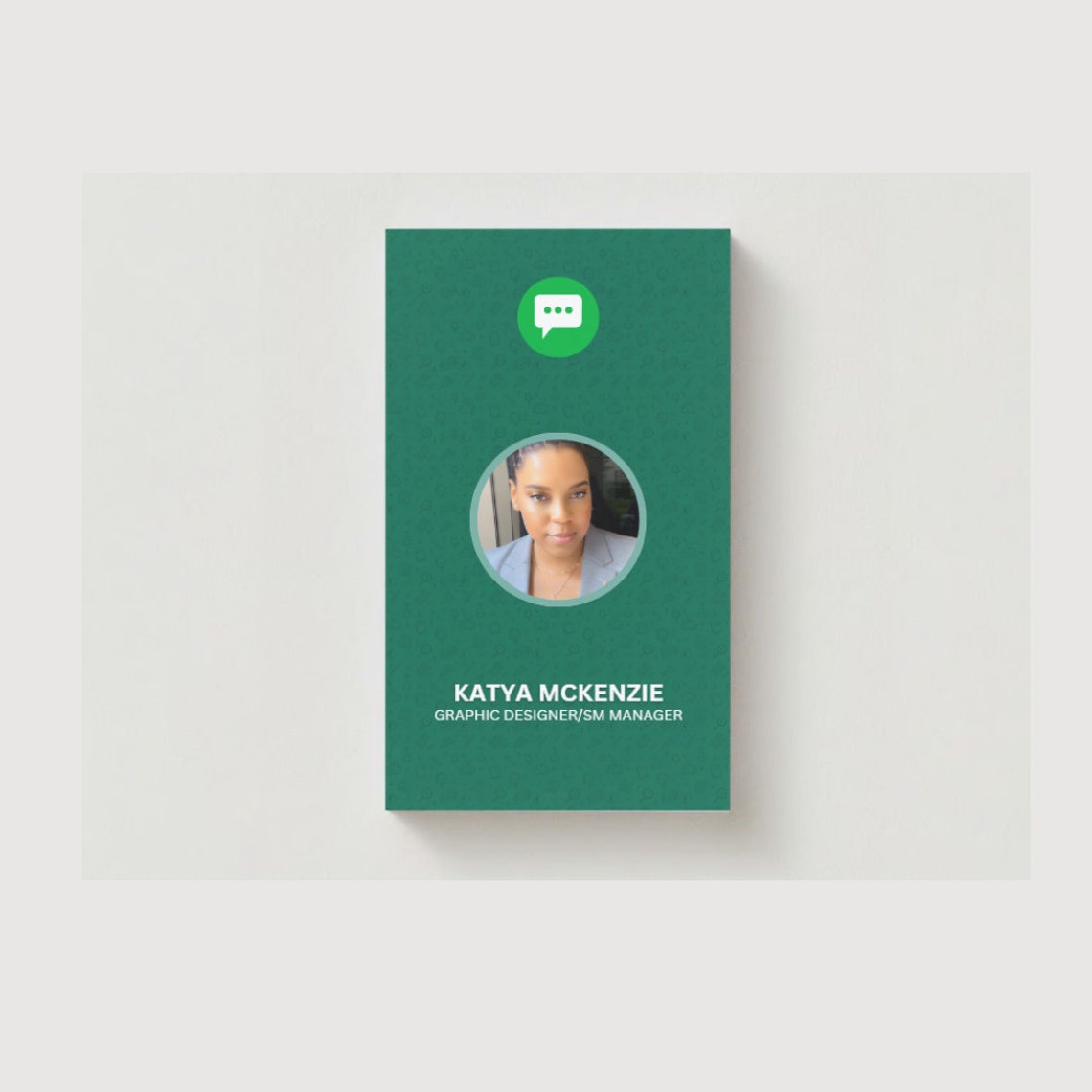 Whatsapp Style Business Card Template Whatsapp Business Card Business ...