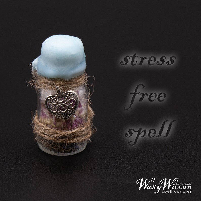 Stress Free Spell. Anxiety Relief Spell Jar. Wiccan Spells. - Etsy