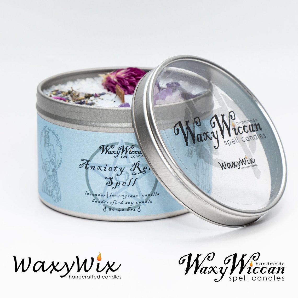 Anxiety Relief Spell Candle. A Wiccan Spell Candle With - Etsy