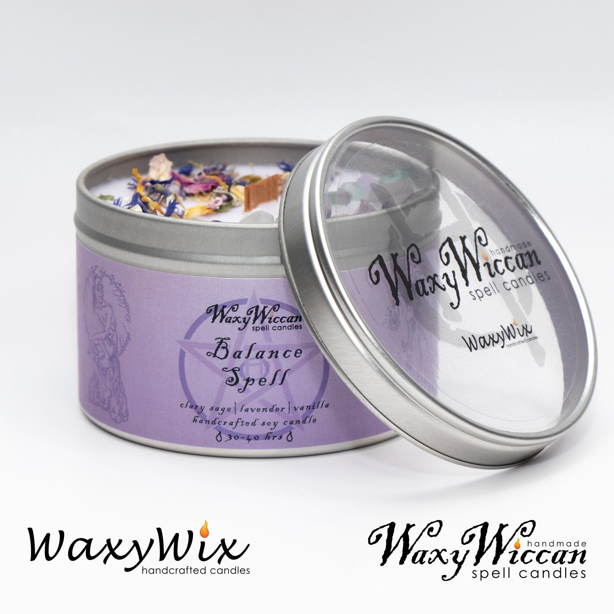 Balance Candle. Wiccan Spell Candle With Flourite to Balance - Etsy