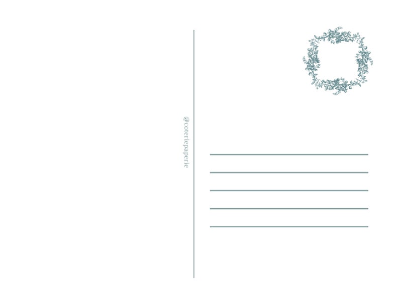 Printable Postcard INSTANT Digital Download PDF Vintage Botanical ...