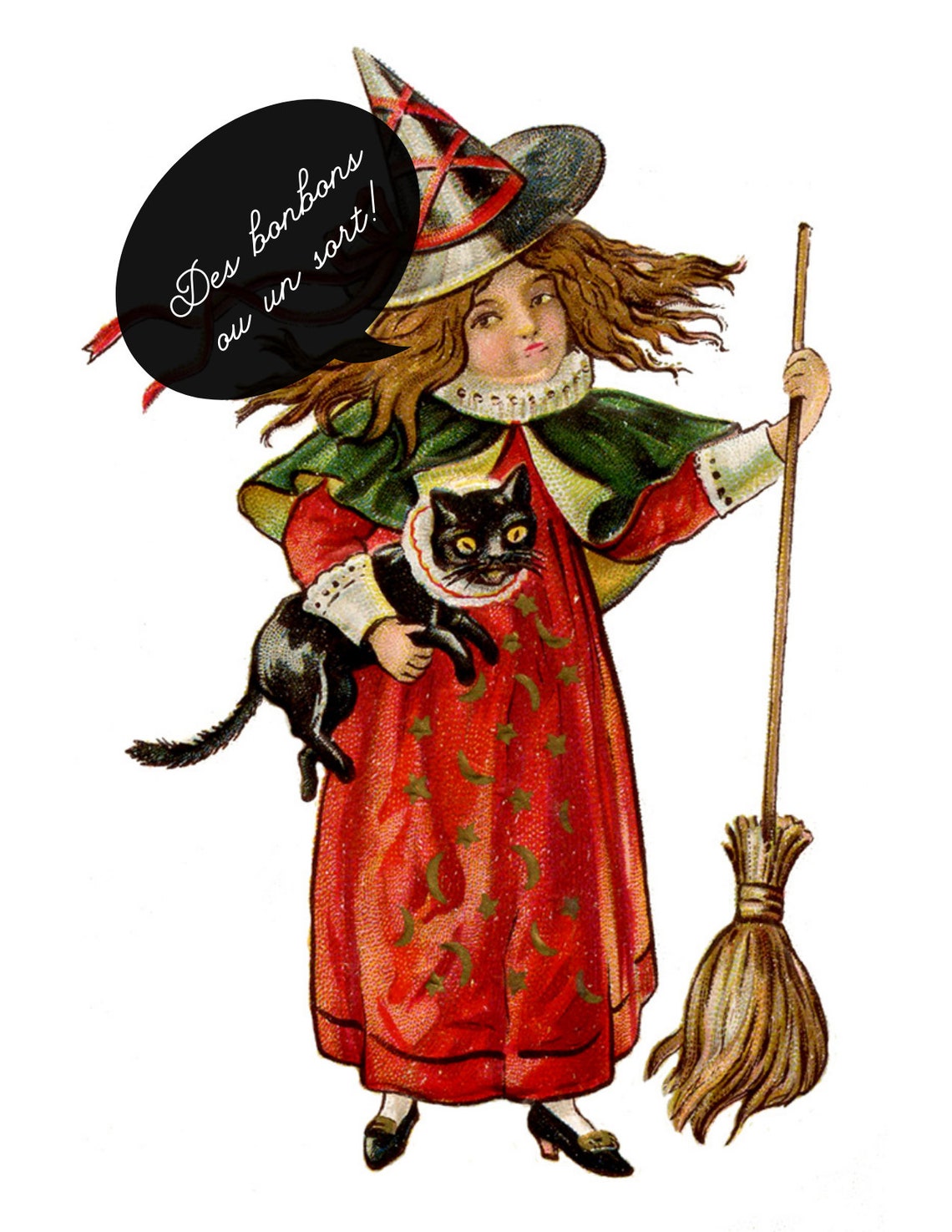 Printable Postcard INSTANT Digital Download PDF Vintage Halloween ...