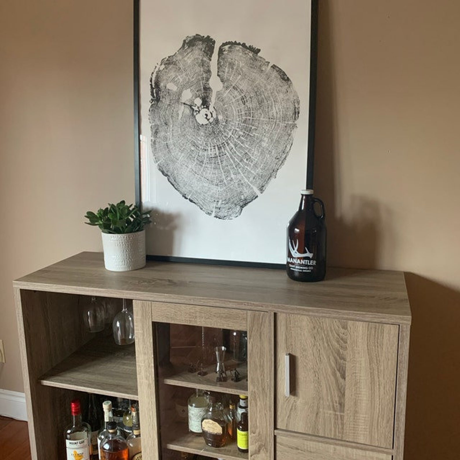 Handmade Cedar Tree Ring Art 36X24 Inch Large Tree Stump | Etsy Canada