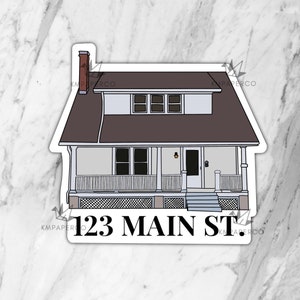Custom House Illustration Sticker Custom House Magnet First - Etsy