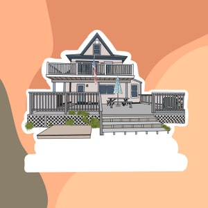 Custom House Illustration Sticker Custom House Magnet First - Etsy