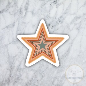 Star Sticker Colorful Star Sticker Patterned Star Sticker | Etsy