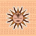Sun Sticker, Boho Sticker, Groovy Sticker, Waterbottle Sticker, Sticker ...