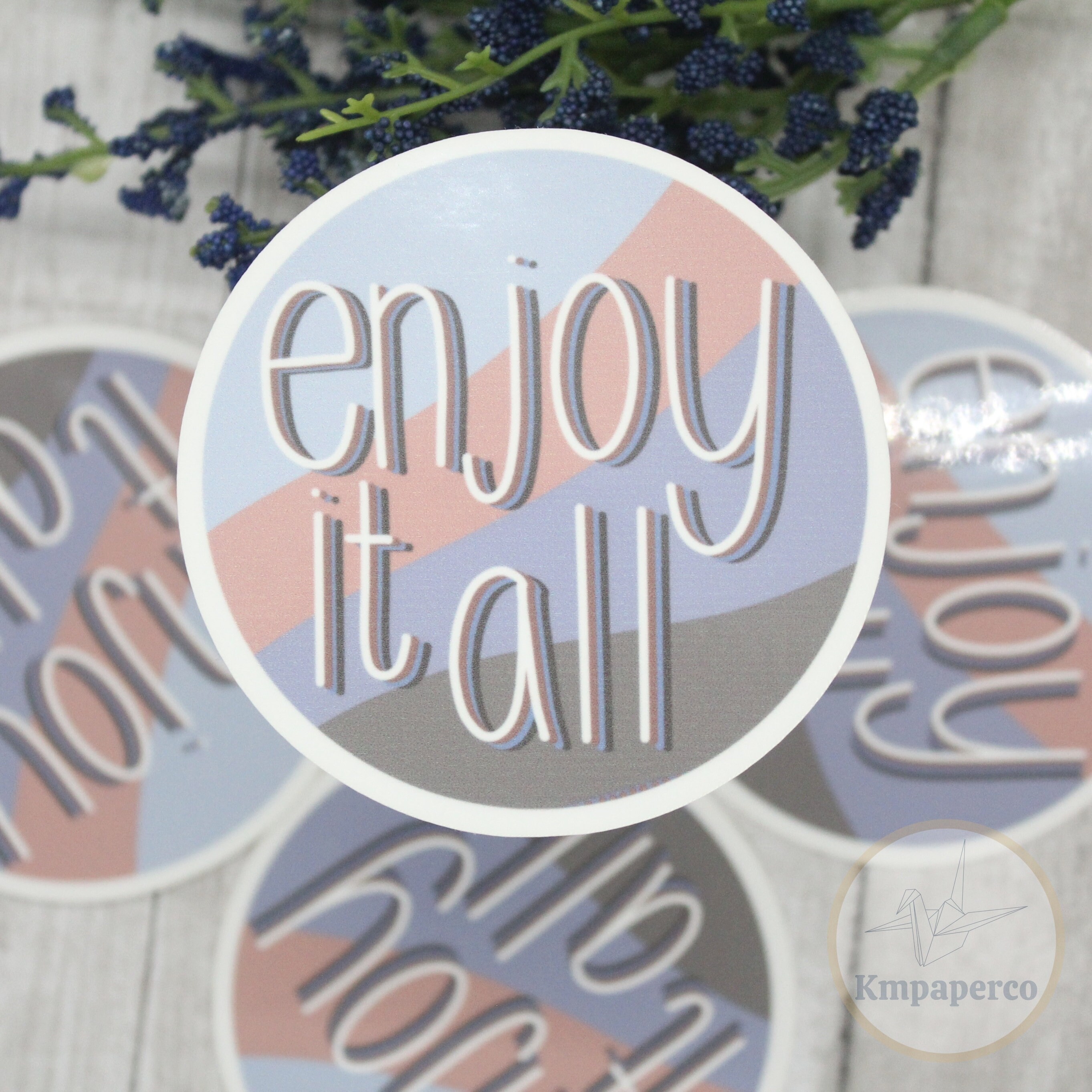 Enjoy Sticker Quote sticker laptop Waterbottle sticker | Etsy