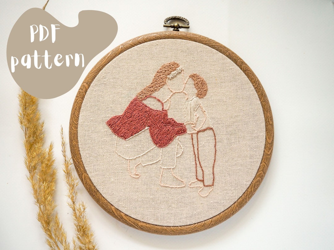 Modern Hand Embroidery Pattern PDF, Kids Embroidery Pattern, Boy ...