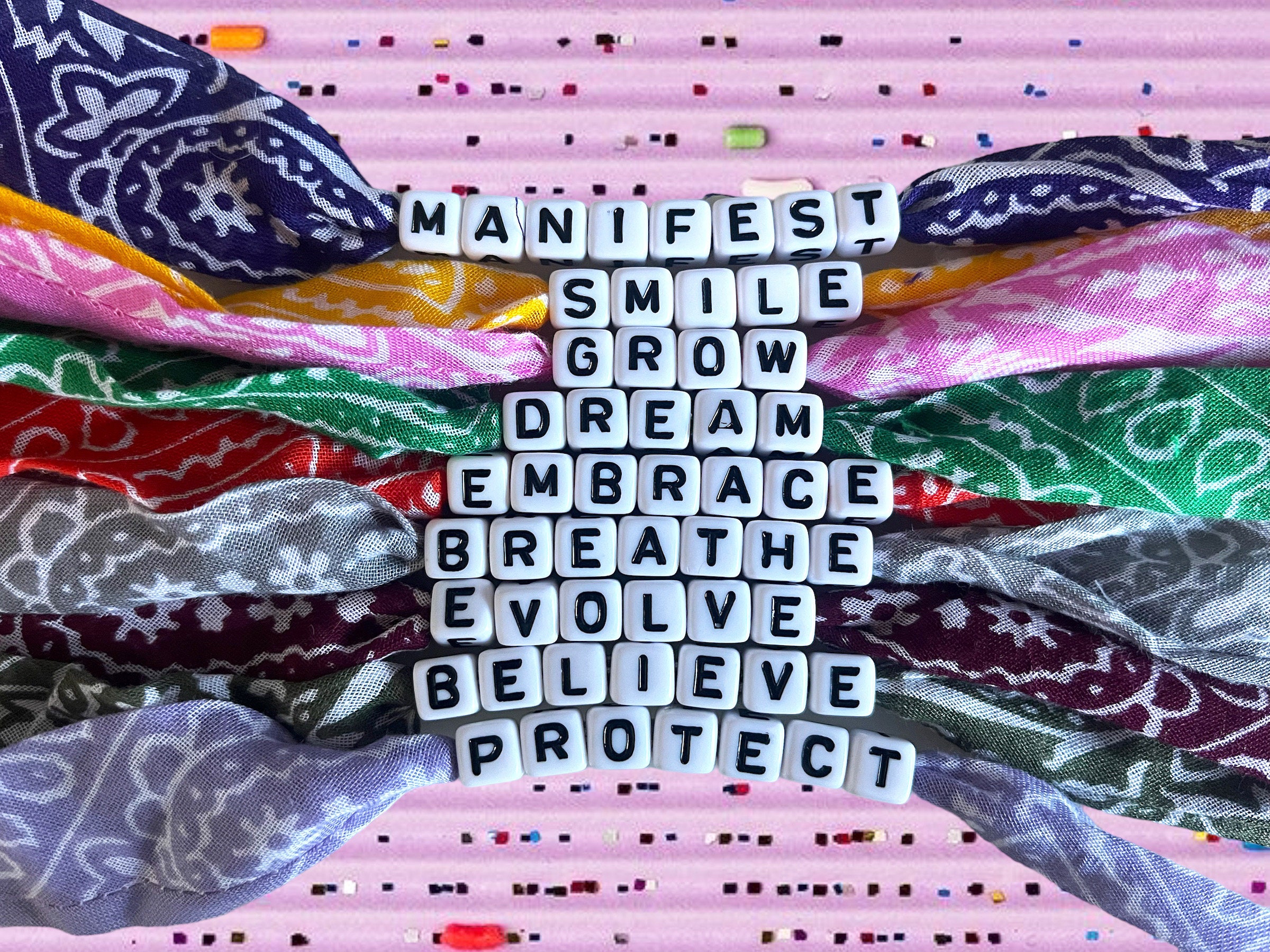 Bandana Word Bracelets - Etsy