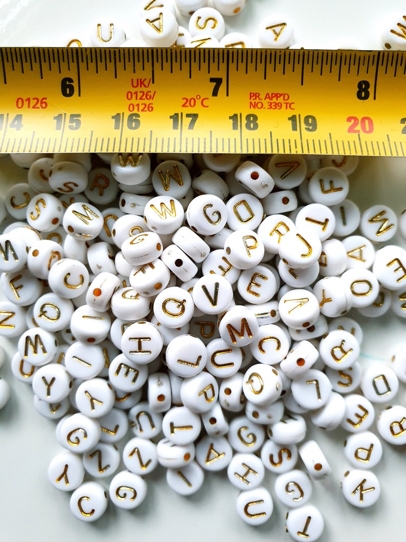 Alphabet Letter Beads 7mm Alphabet Beads A-Z Letter Beads - Etsy