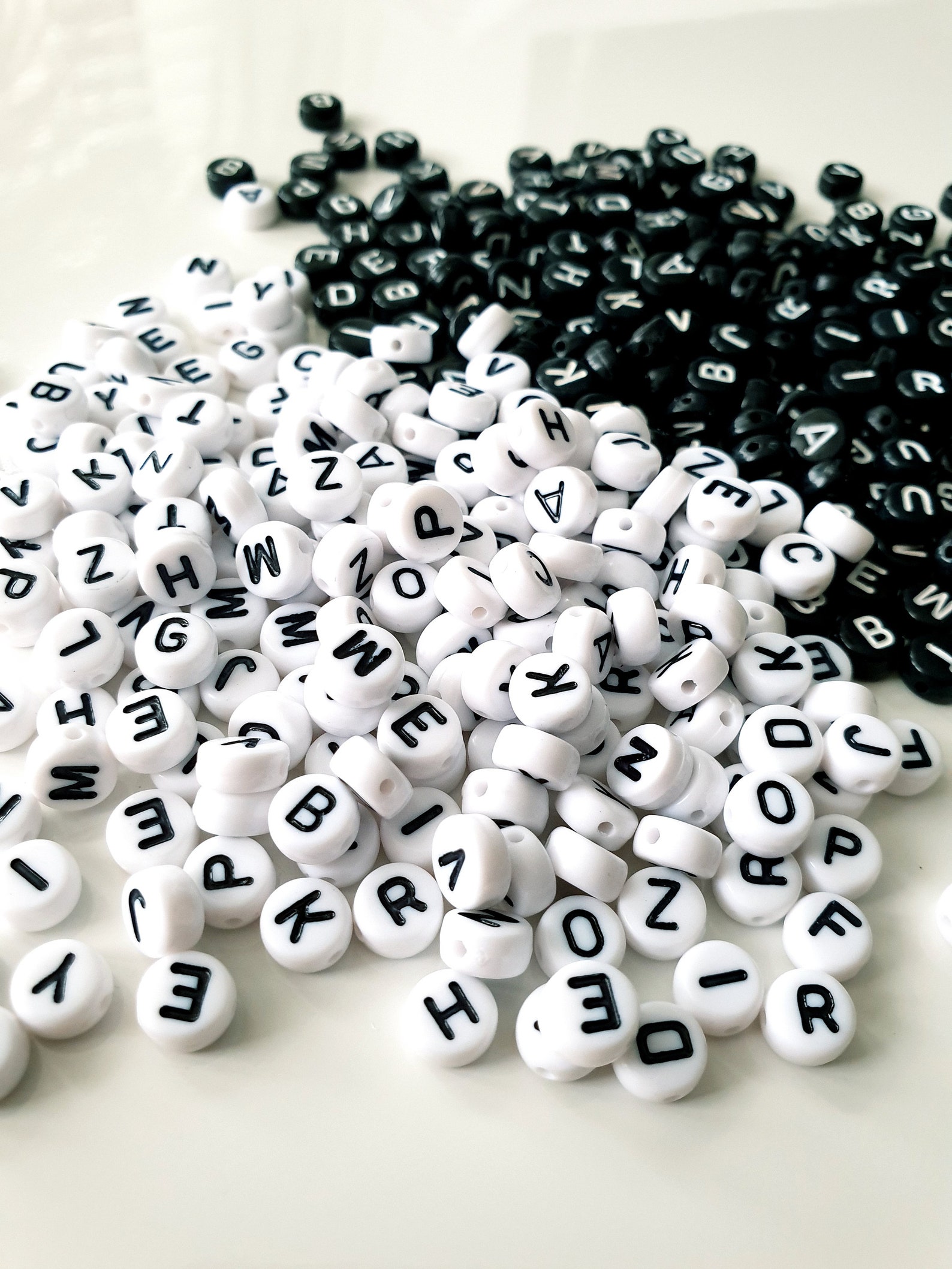 Alphabet Letter Beads 7mm Alphabet Beads A-Z Letter Beads | Etsy