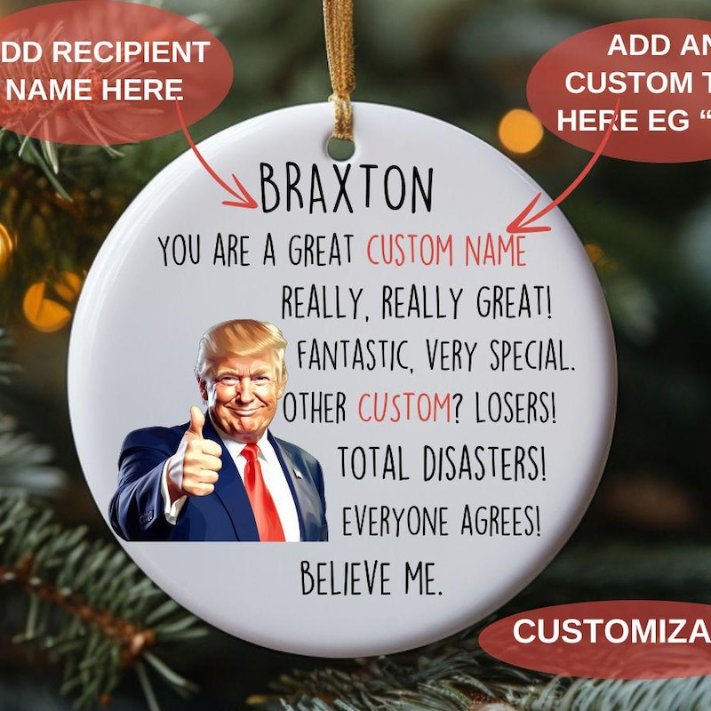 Trump Christmas Bauble - Etsy