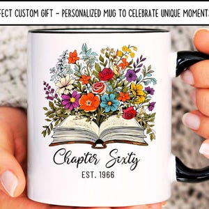 Sassy Classy 60th Birthday Mug or Coaster: Floral Chapter Sixty Coffee ...