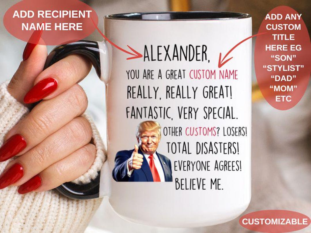 Funny Birthday Mug or Coaster- Add Recipients Name & Custom Title ...