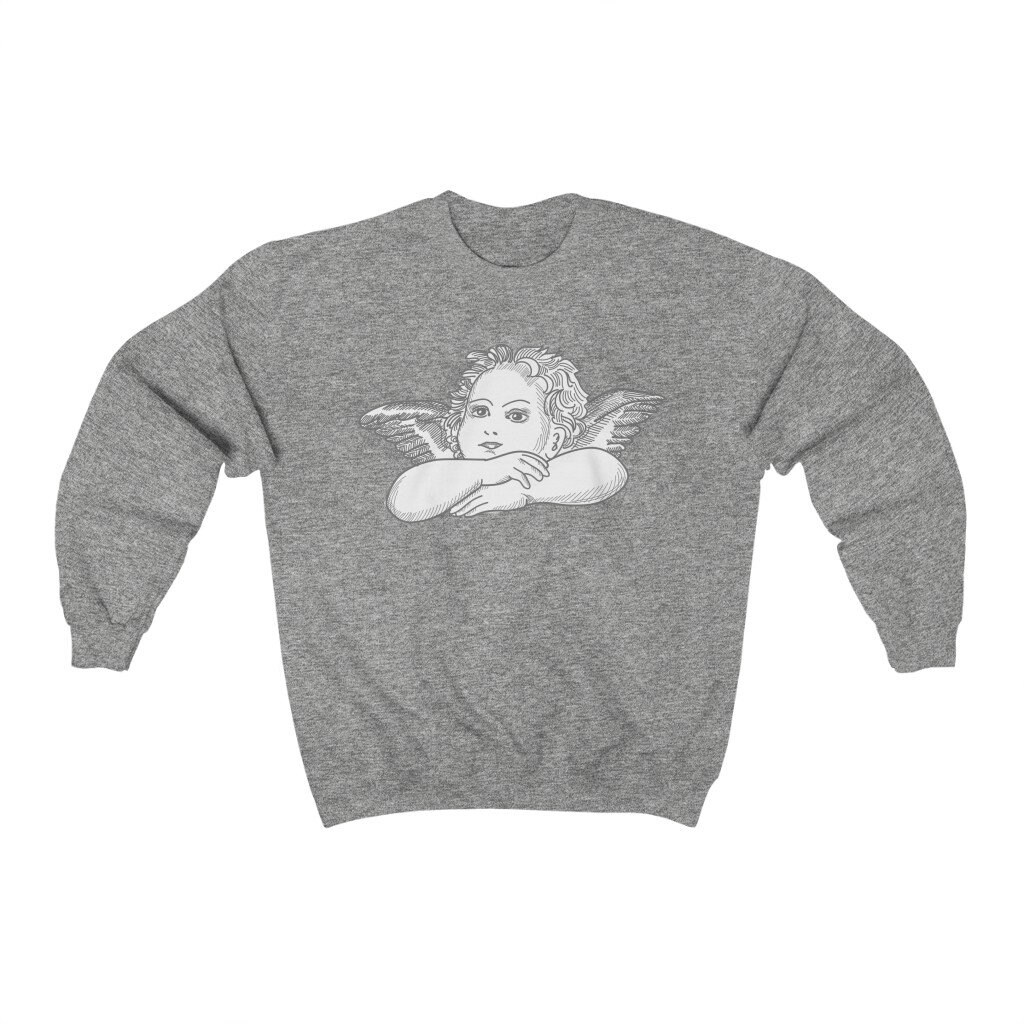 Angel Sweatshirt Angel Shirt Cherub Sweatshirt Cupid Sweatshirt Indie ...