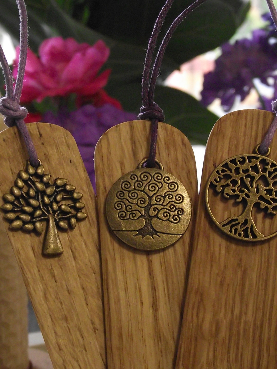 Tree of Life Bookmarks Wood Oak Set of Three - Etsy