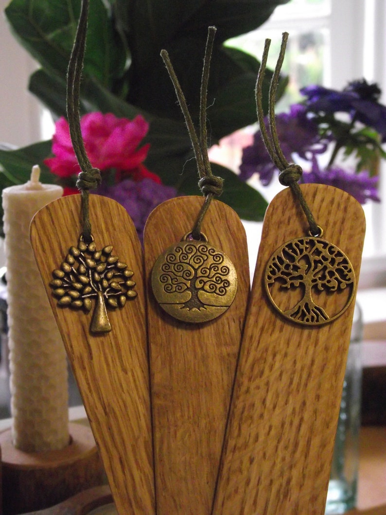 Tree of Life Bookmarks Wood Oak Set of Three - Etsy