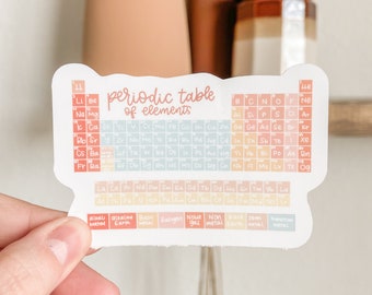 Periodic Table of Elements Sticker - Etsy