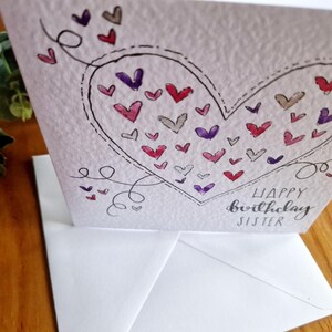 Hand Painted Heart Watercolour Greeting Cards, Personalisation ...