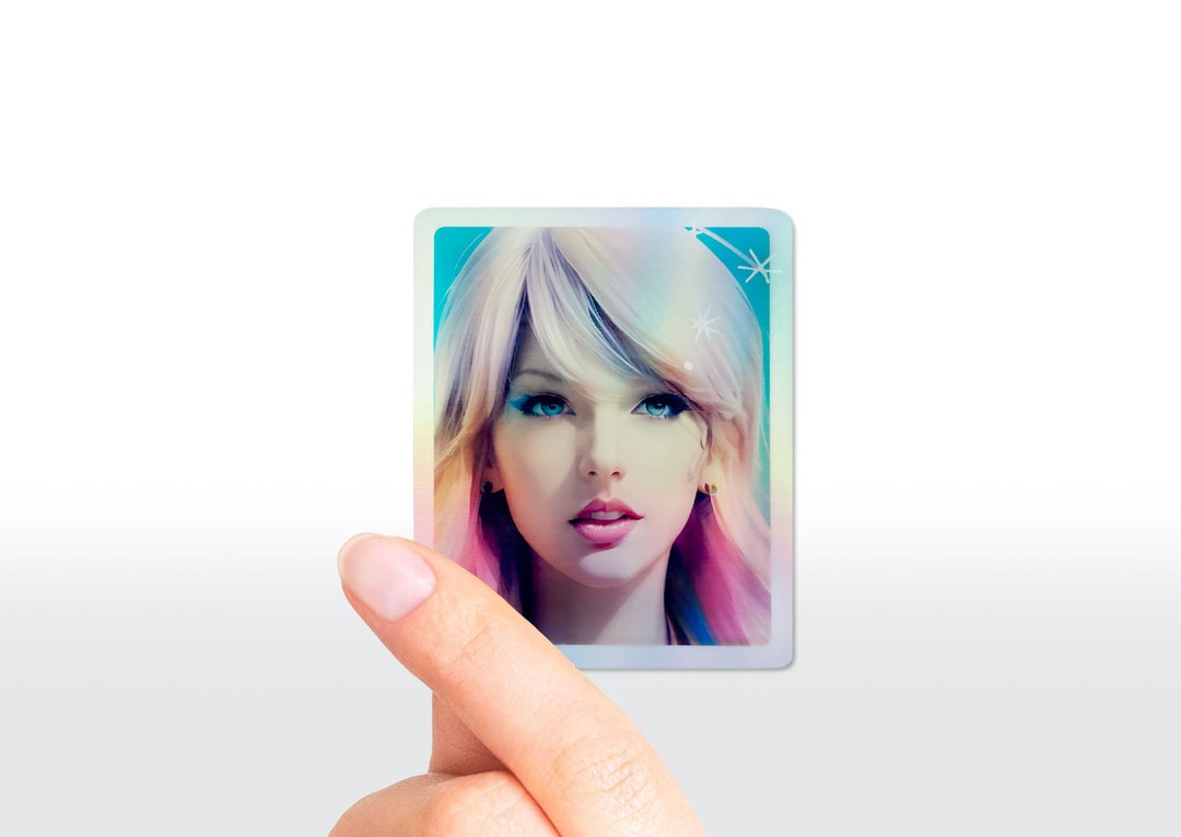 Taylor Swift Holographic Lensa Portrait Sticker, Waterproof, Laptop ...