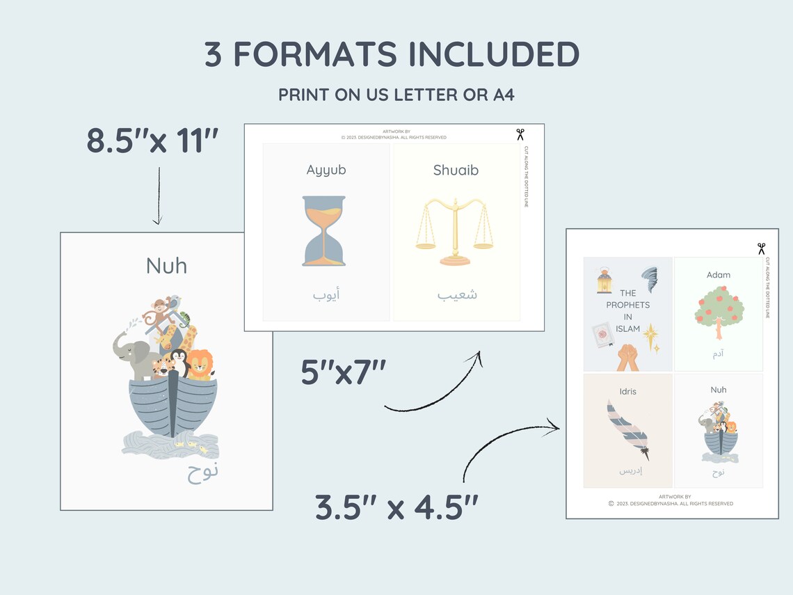 Prophets in Islam Flashcards | 25 Prophets | Aesthetic Muslim Learning ...