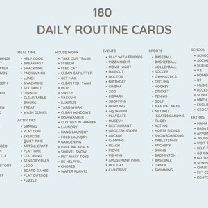 180+ Daily Routine Cards & Charts | Responsibilities Routine Visual ...