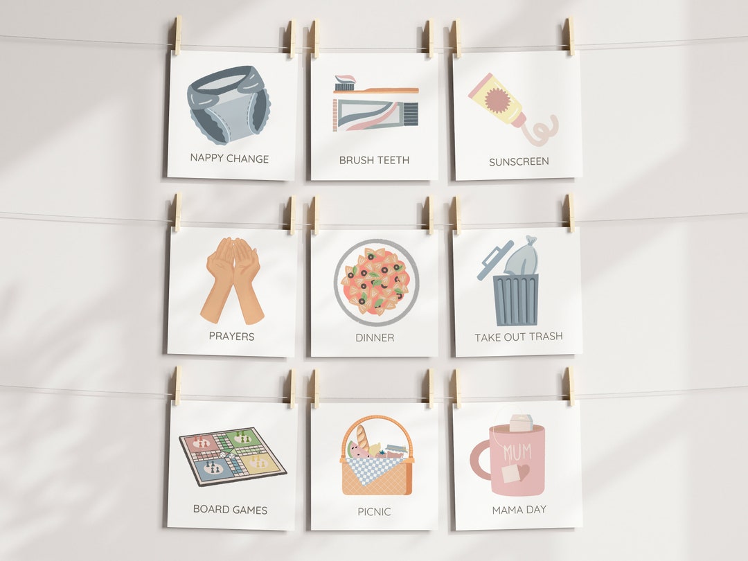 180+ Daily Responsibilities Routine Cards & Charts | Routine Visual ...
