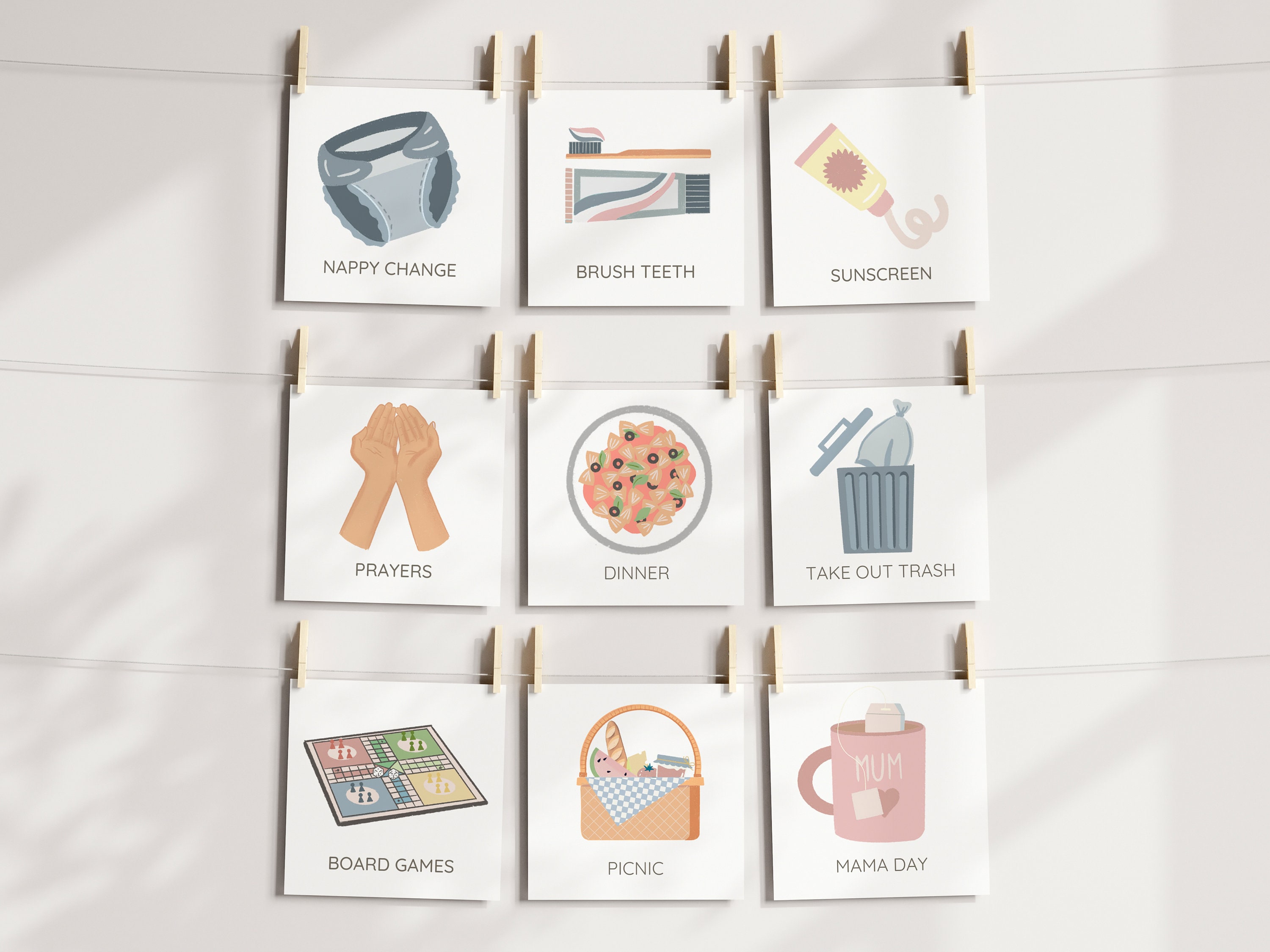 180+ Daily Routine Cards & Charts | Responsibilities Routine Visual ...