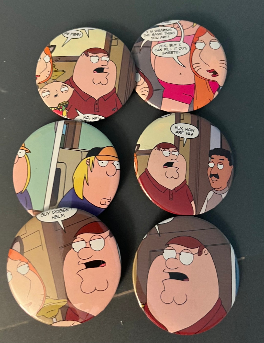 6pk Family Guy Buttons - Etsy