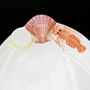 XXL Vintage Lobster Plate, Rare Seafood Platter, French Ceramic ...