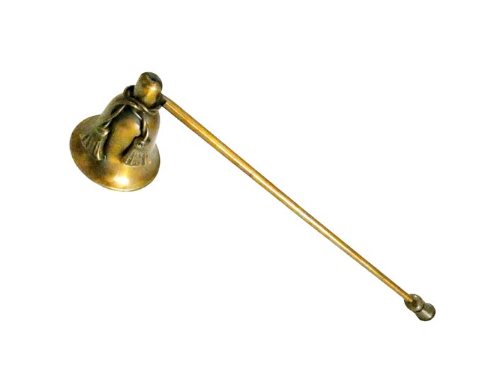 Antique Brass Candle Snuffer Mid Century French Bell Shaped Gold Candle ...