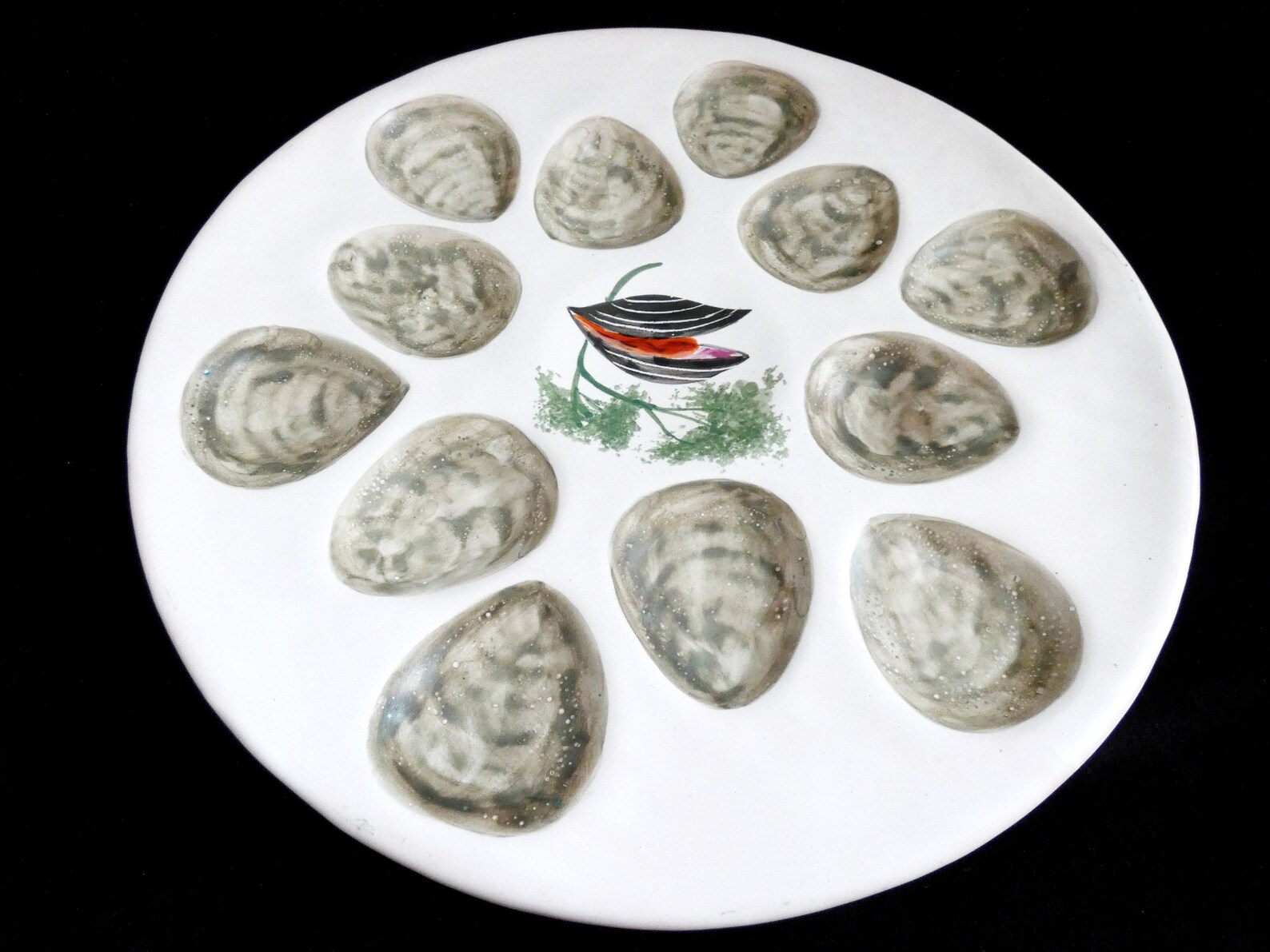 Rare French Oyster Plate Large Oyster Platter Vintage Oyster - Etsy