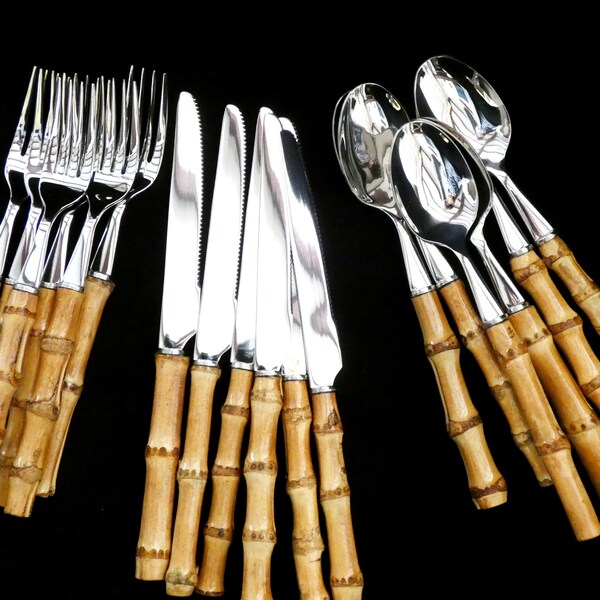 Bamboo Flatware - Etsy