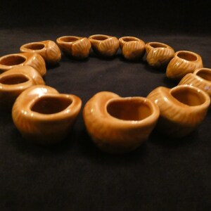 Vintage French Ceramic Snail Shells Vintage Baking Dishes Brown Glazed ...