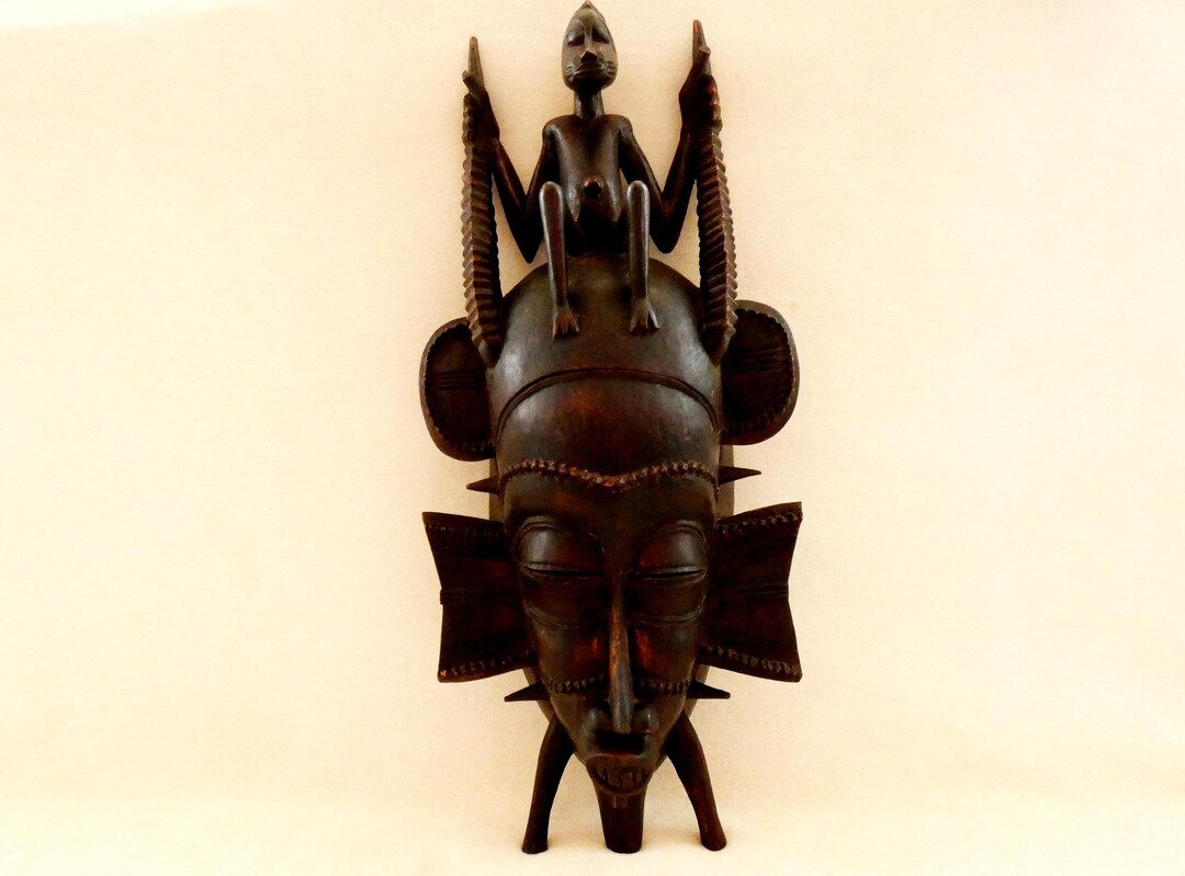 Vintage Senufo Kpelie Mask: Hand Carved African Wood Tribal Art - Etsy