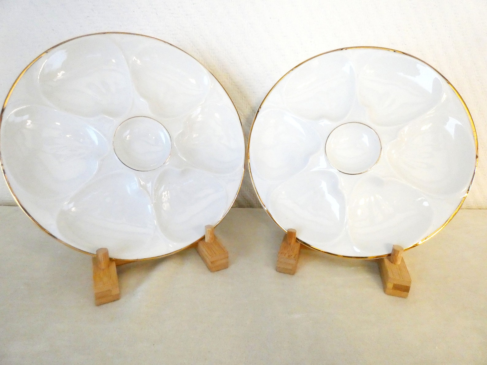 Vintage Bavaria Edelstein Oyster Plate German White Gold Porcelain - Etsy