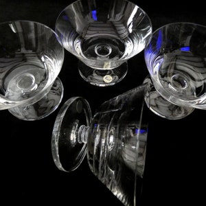 4 Vintage Germany Crystal Glasses Peill Putzler Mid Century Dessert Ice ...