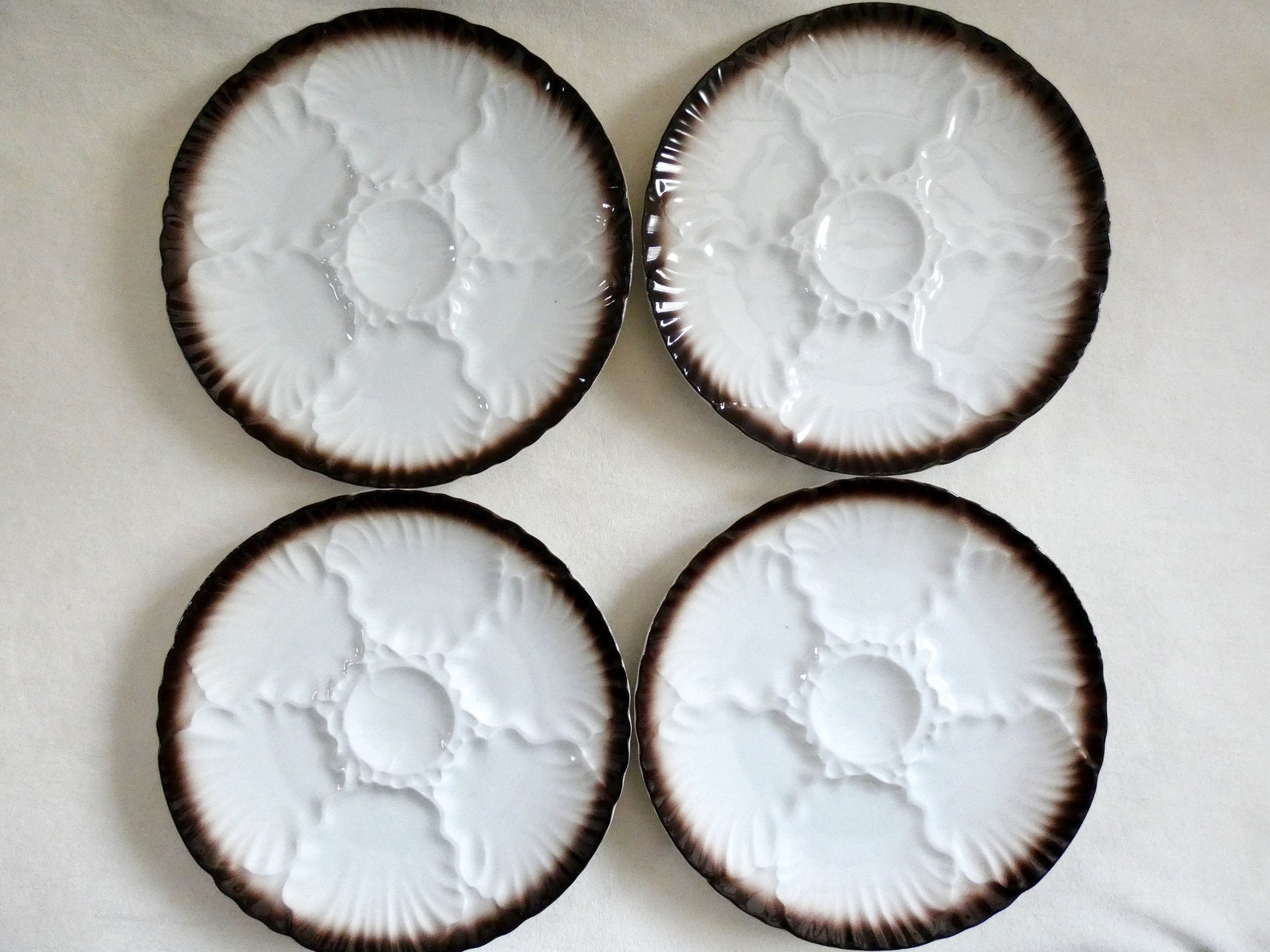 Bareuther Bavaria Oyster Plates Vintage German Oyster - Etsy