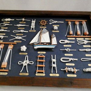 35/ 23 Vintage French Nautical Knot Board Rare Picture Marine Maritime ...