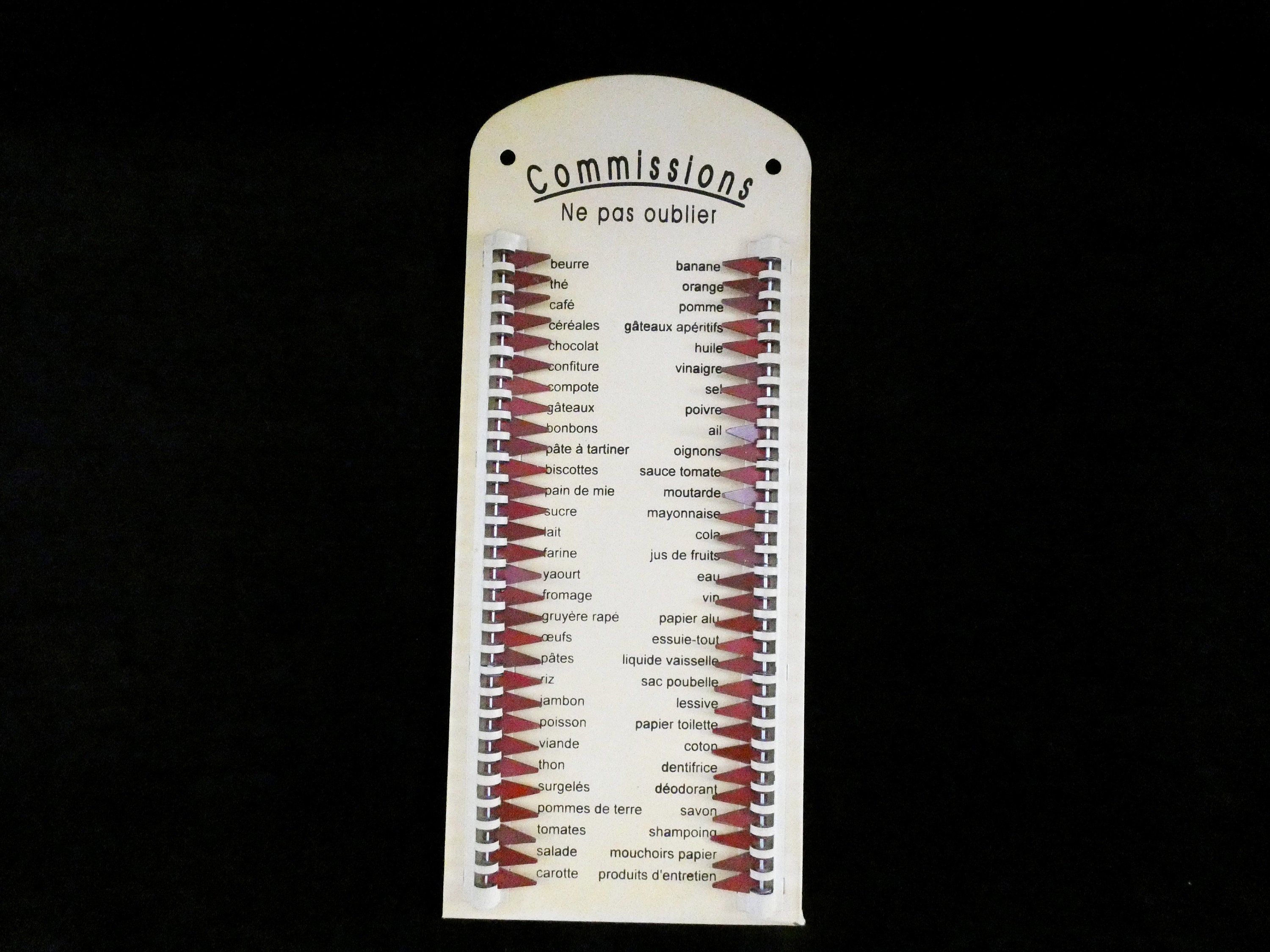 Vintage Metal Shopping List French Grocery List Liste Des Courses Ne vintage-metal-shopping-list-french-grocery-list-liste-des-courses-ne